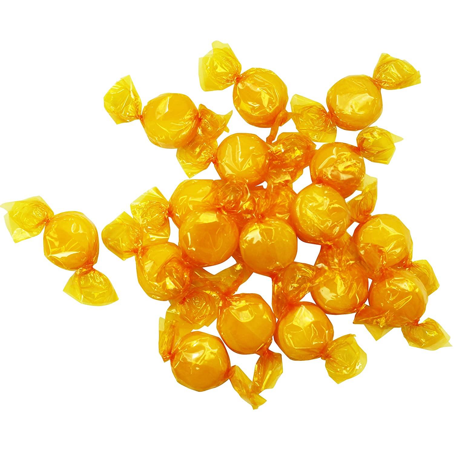 Butterscotch Hard Candy - Individually Wrapped Yellow Discs Buttons - 4 ...