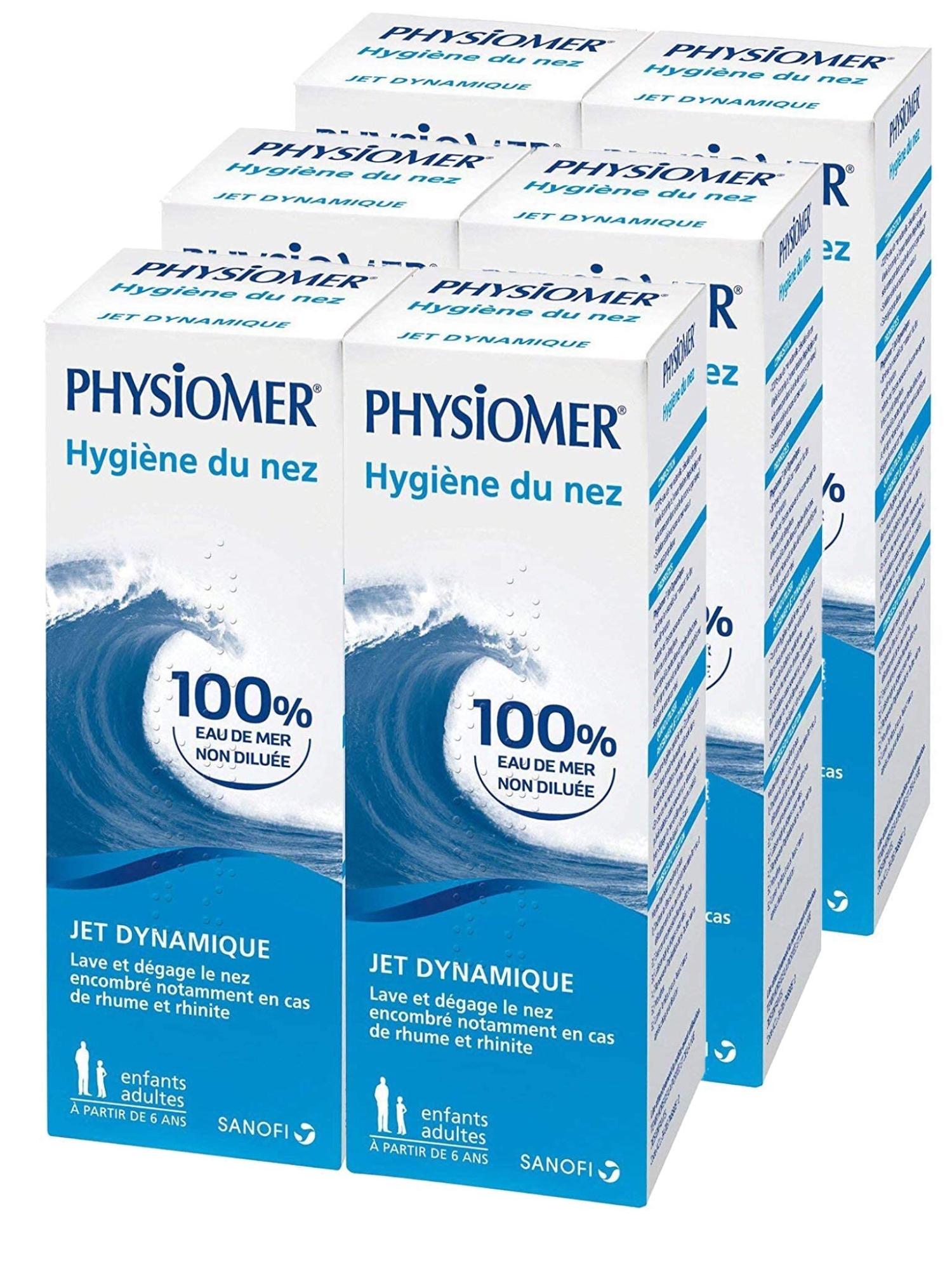 Physiomer Dynamic Spray Bottle - 6 Bottles (135ml) | Effective Nasal ...