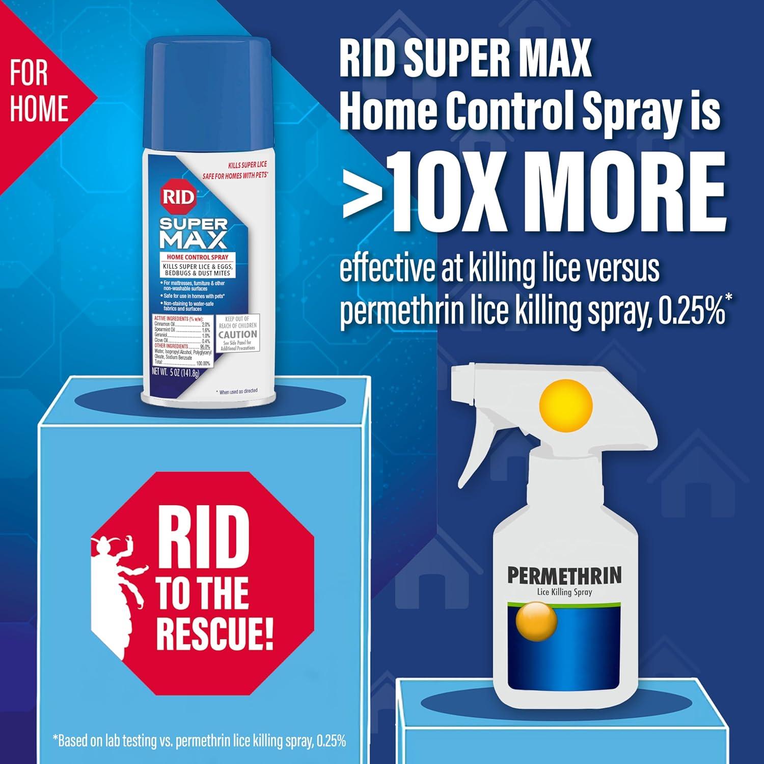 RID Super MAX 5-in-1 Lice Treatment Kit - Kills Super Lice & Eggs ...