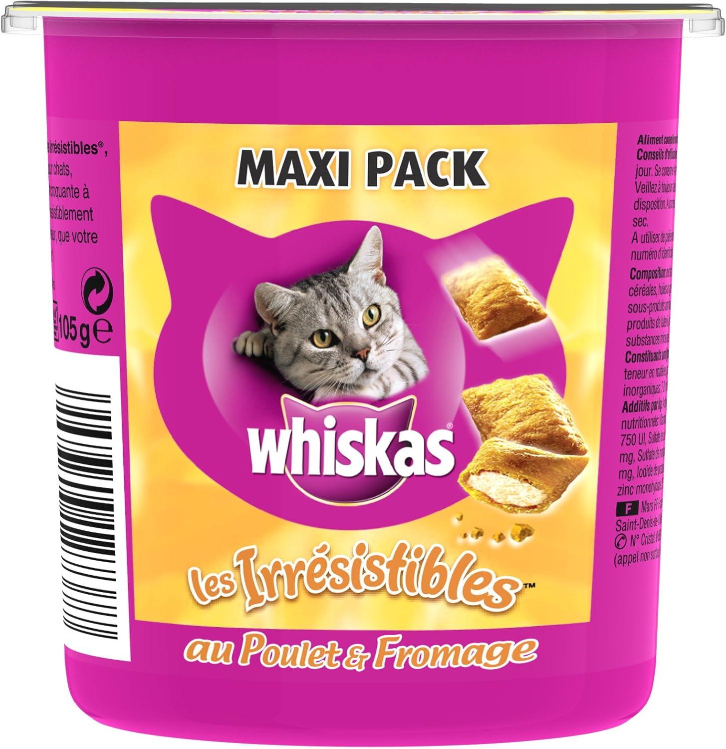 Buy WHISKAS Les Irr sistibles Chicken & Cheese Maxi Pack (105g x10 ...