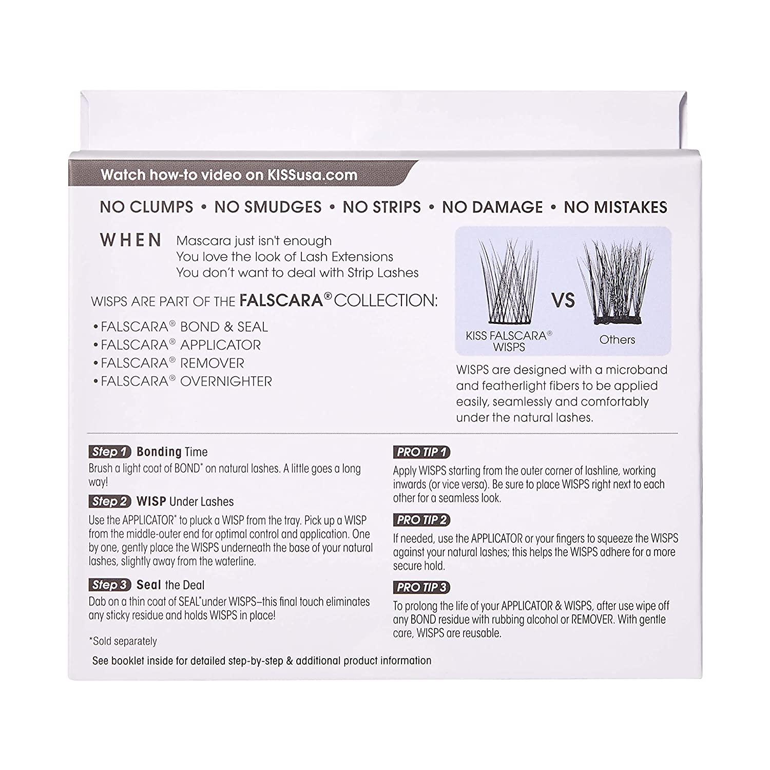 KISS Falscara DIY Eyelash Extension Wispy Wisps - 24 Featherlight ...