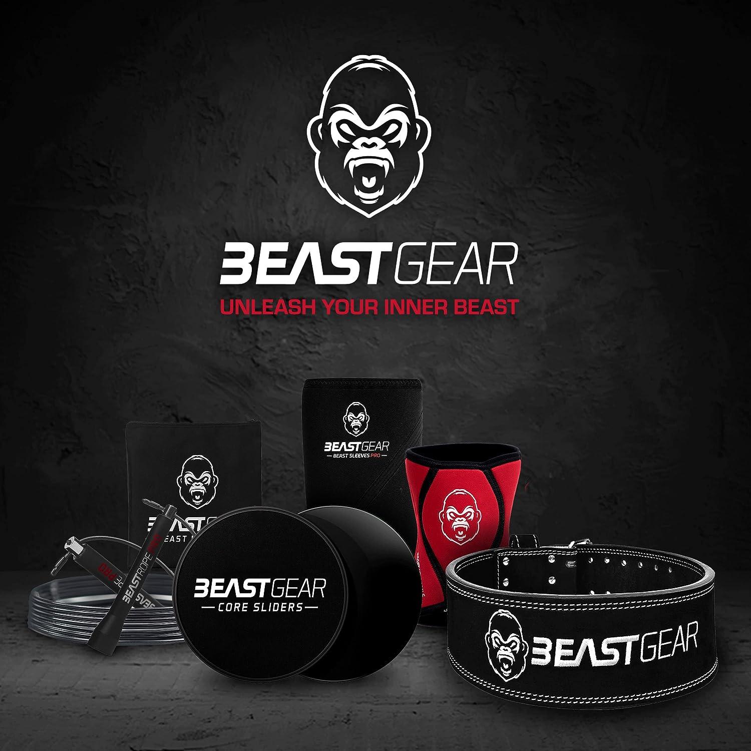 Beast Gear PowerBelt - Premium 4x10mm Nubuck Leather Powerlifting Belt ...