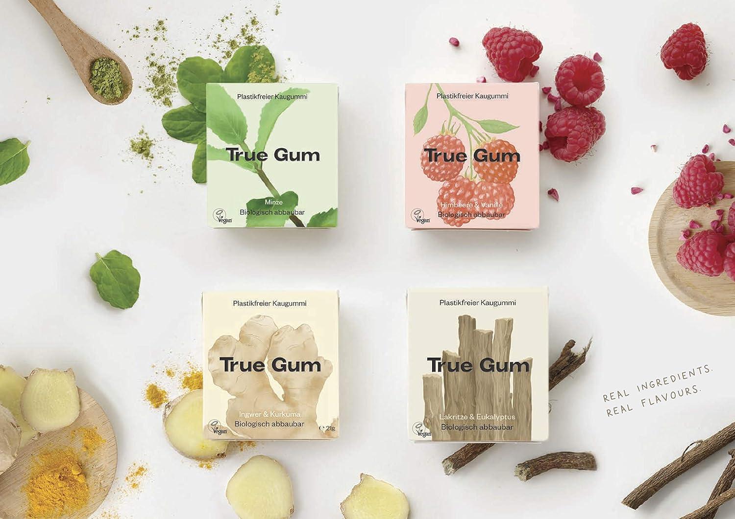 True Gum Variety Pack - Plastic-Free Biodegradable Vegan Chewing Gum ...