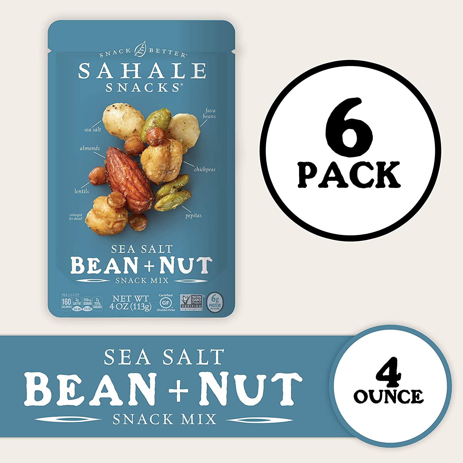 Sahale Snacks Sea Salt Bean & Nut Mix - 4 oz Snack | Healthy Gourmet ...
