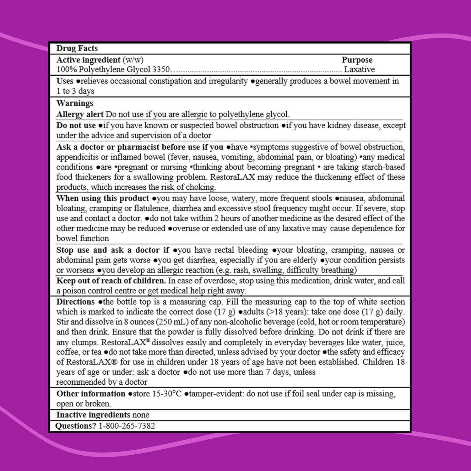 Restoralax 30 Doses - Fast-Acting Constipation Relief