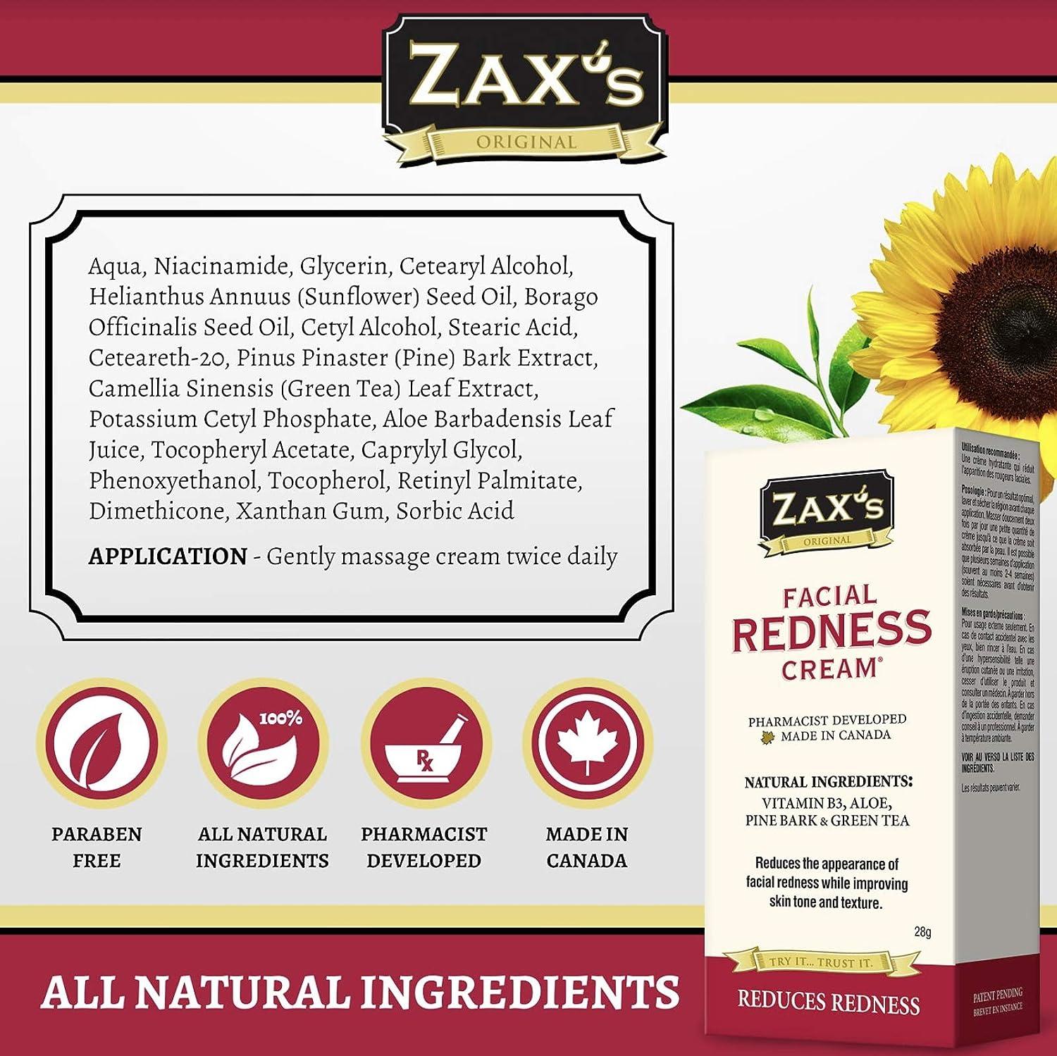 Zax's Facial Redness Cream for Windburn, Rosacea & Dehydrated Skin ...