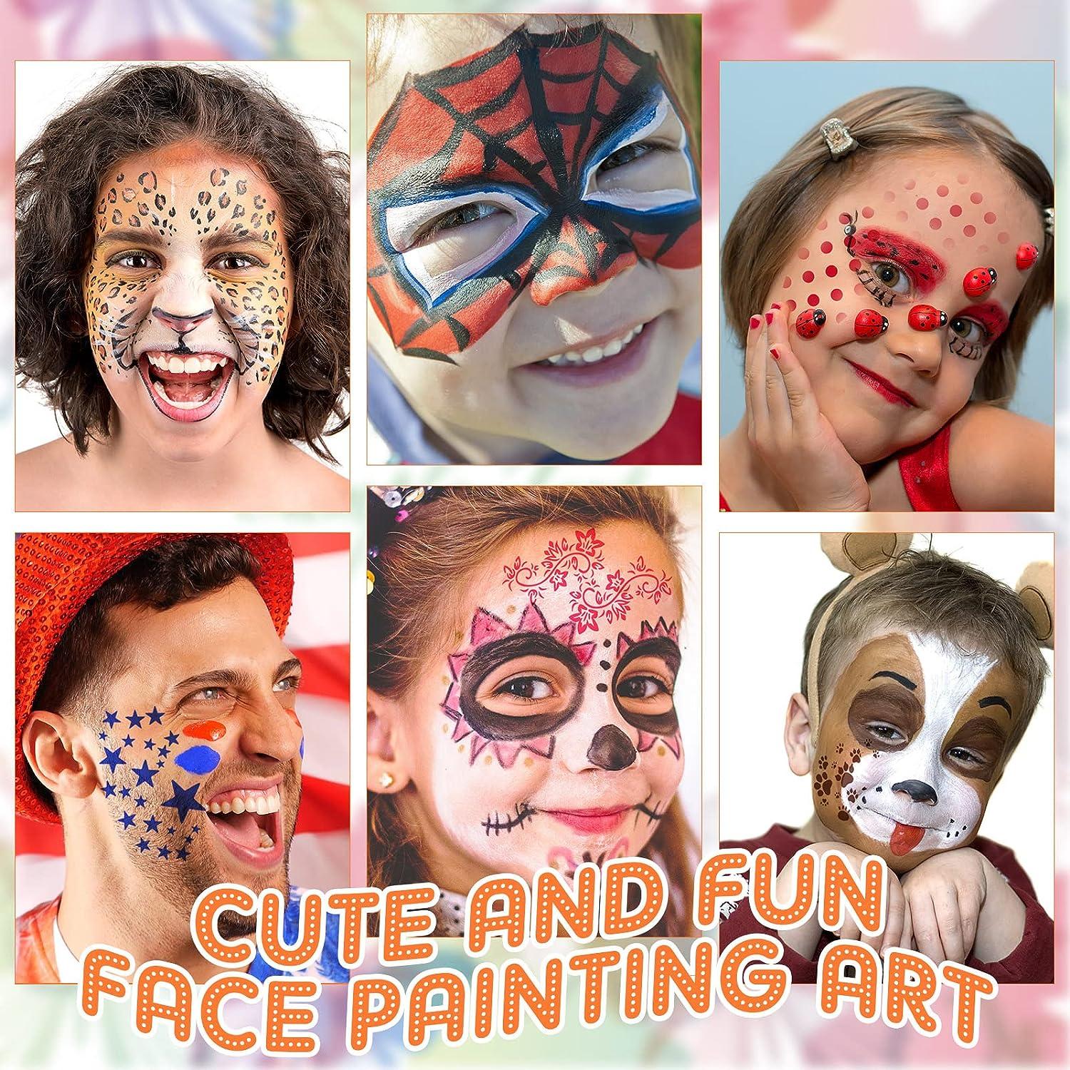 24 Pieces Face Paint Stencils Face Body Painting Stencils Tattoo ...