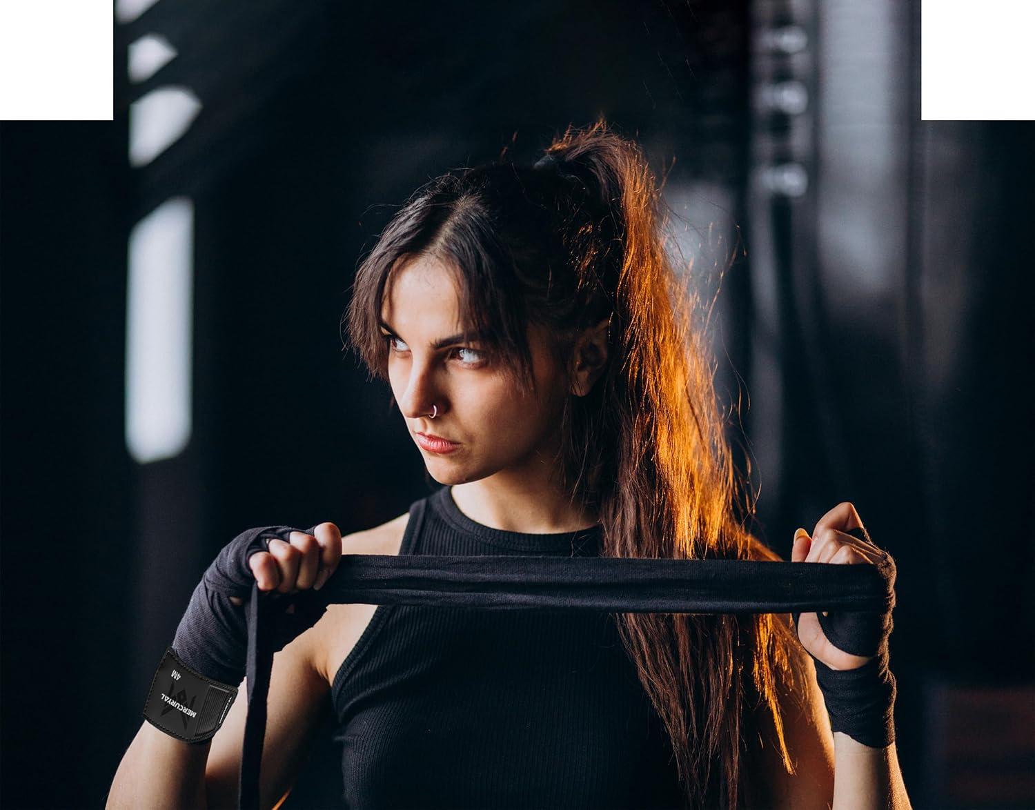 Mercuryal Premium 4m Boxing Bandages with Thumb Loop - Perfect Boxing ...