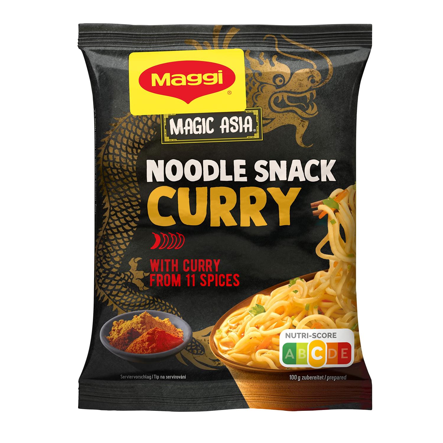 MAGGI Magic Asia Instant Noodle Snack Curry - 12 Pack (12 x 62g ...