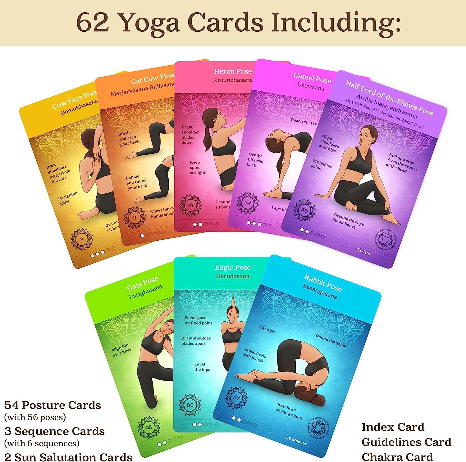 Asana Moon Premium Yoga Cards for Beginners - Yoga Kit & Workout Set ...