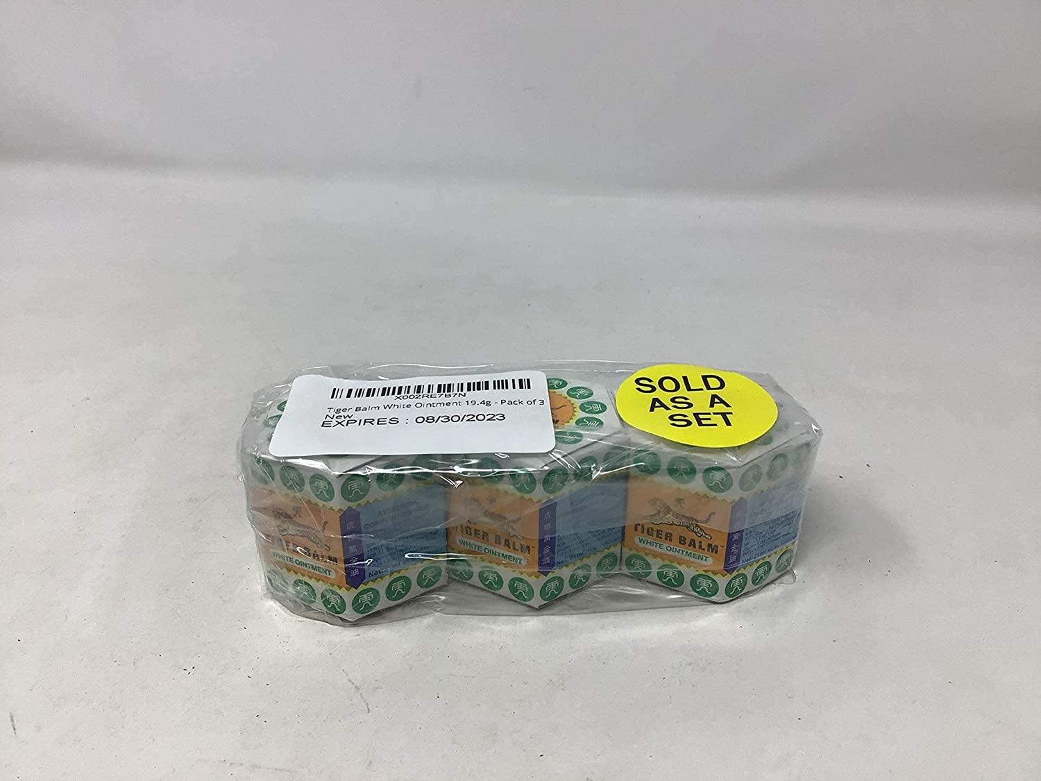 Tiger Balm White Ointment 19.4g - Pack of 3 | Soothing Pain Relief ...