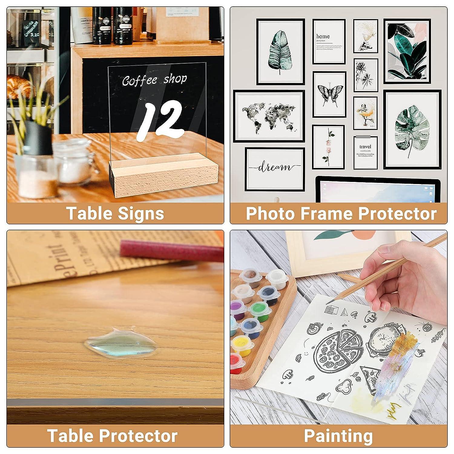 Enoin 12x16 Inch Clear Acrylic/Plexiglass Sheet 0.060 Thick - 2 Pack ...