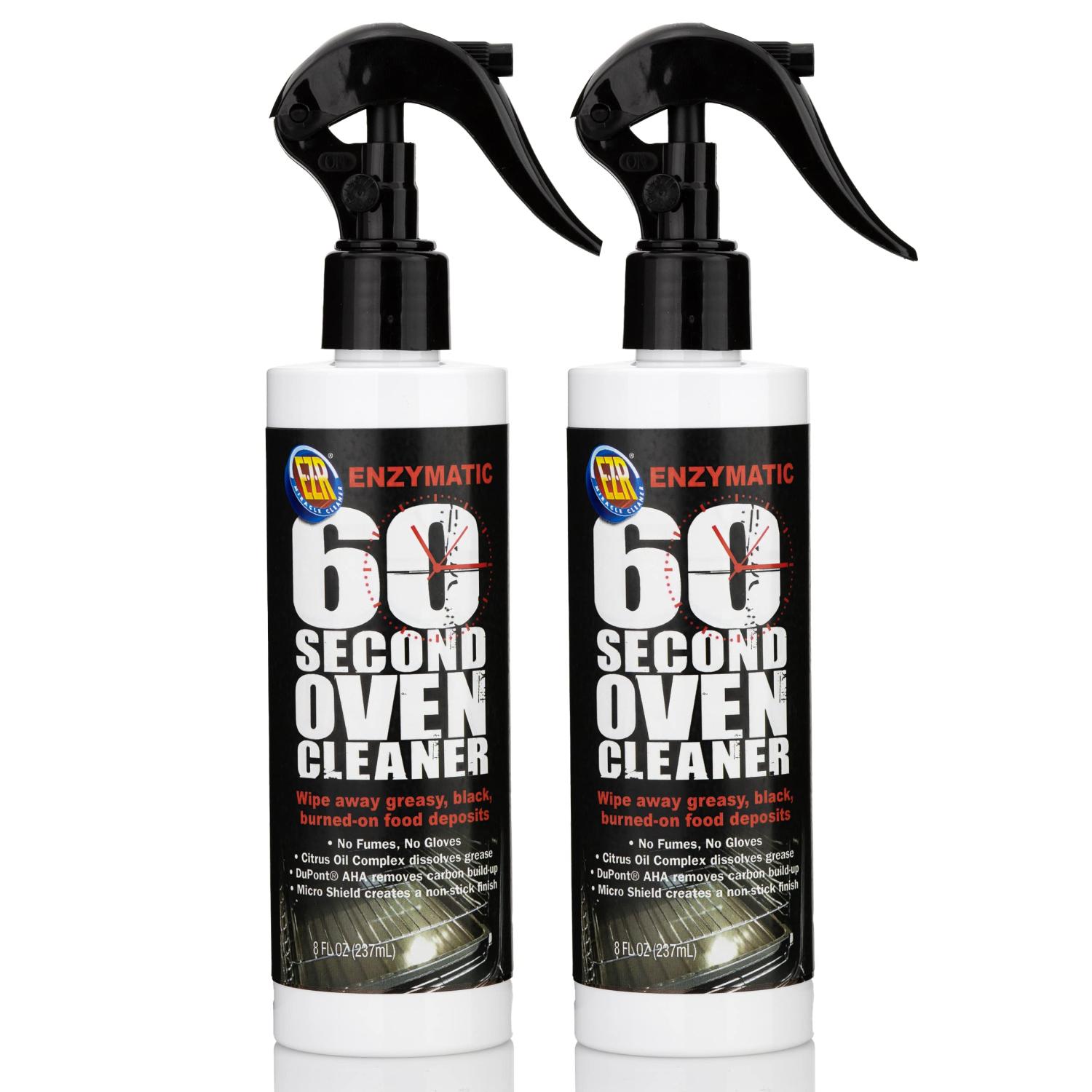 EZR Enzymatic 60 Second Oven Cleaner Spray - 8 Fl Oz (Pack of 2) - Fast ...