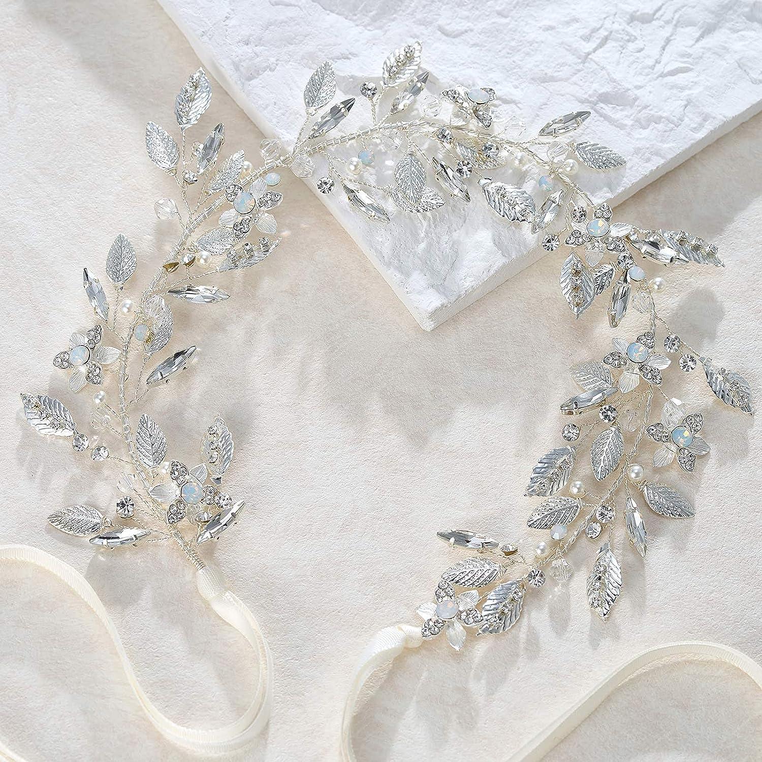 SweetV Flower-Leaf Bridal Headpiece | Wedding Hair Accessory for Brides ...