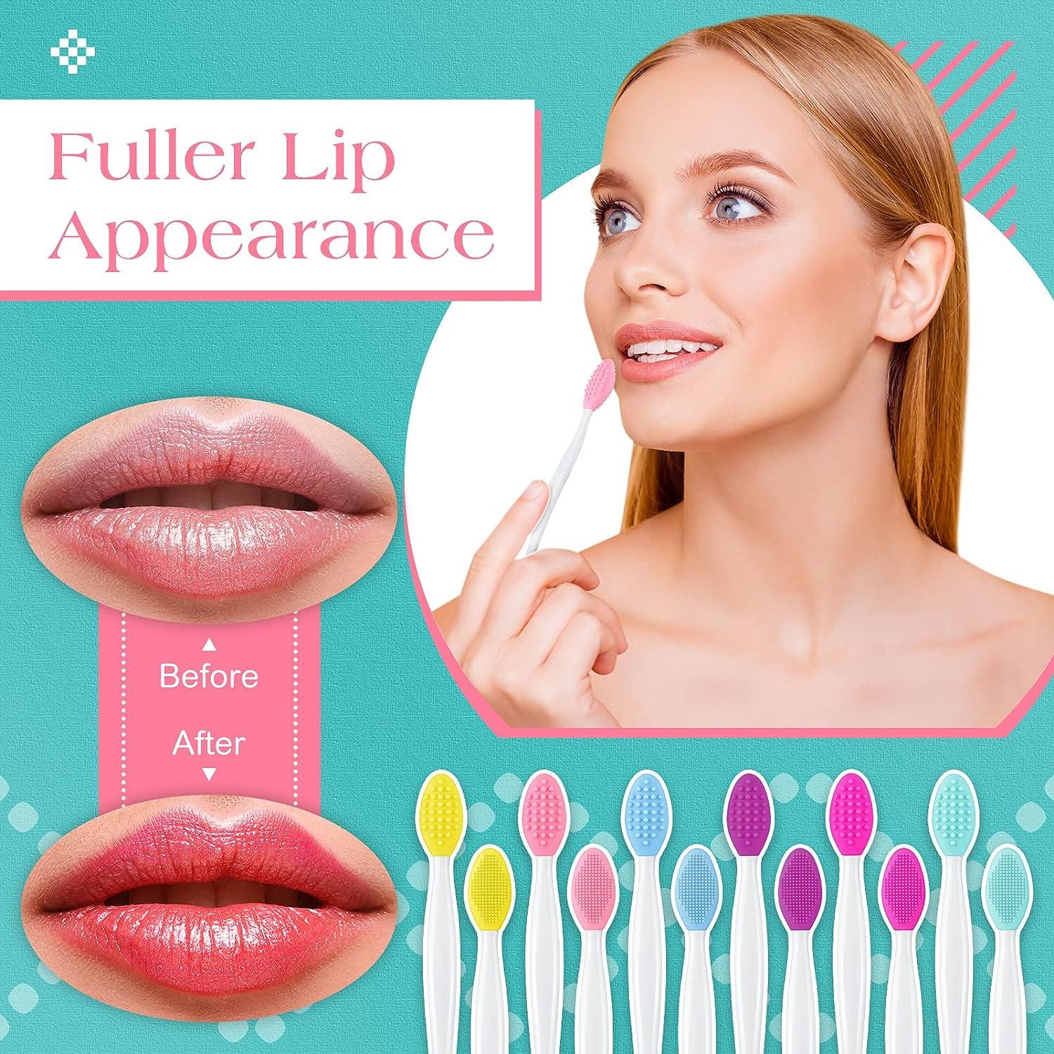 100 Pcs Double-Sided Silicone Lip Scrub Brushes with Container ...