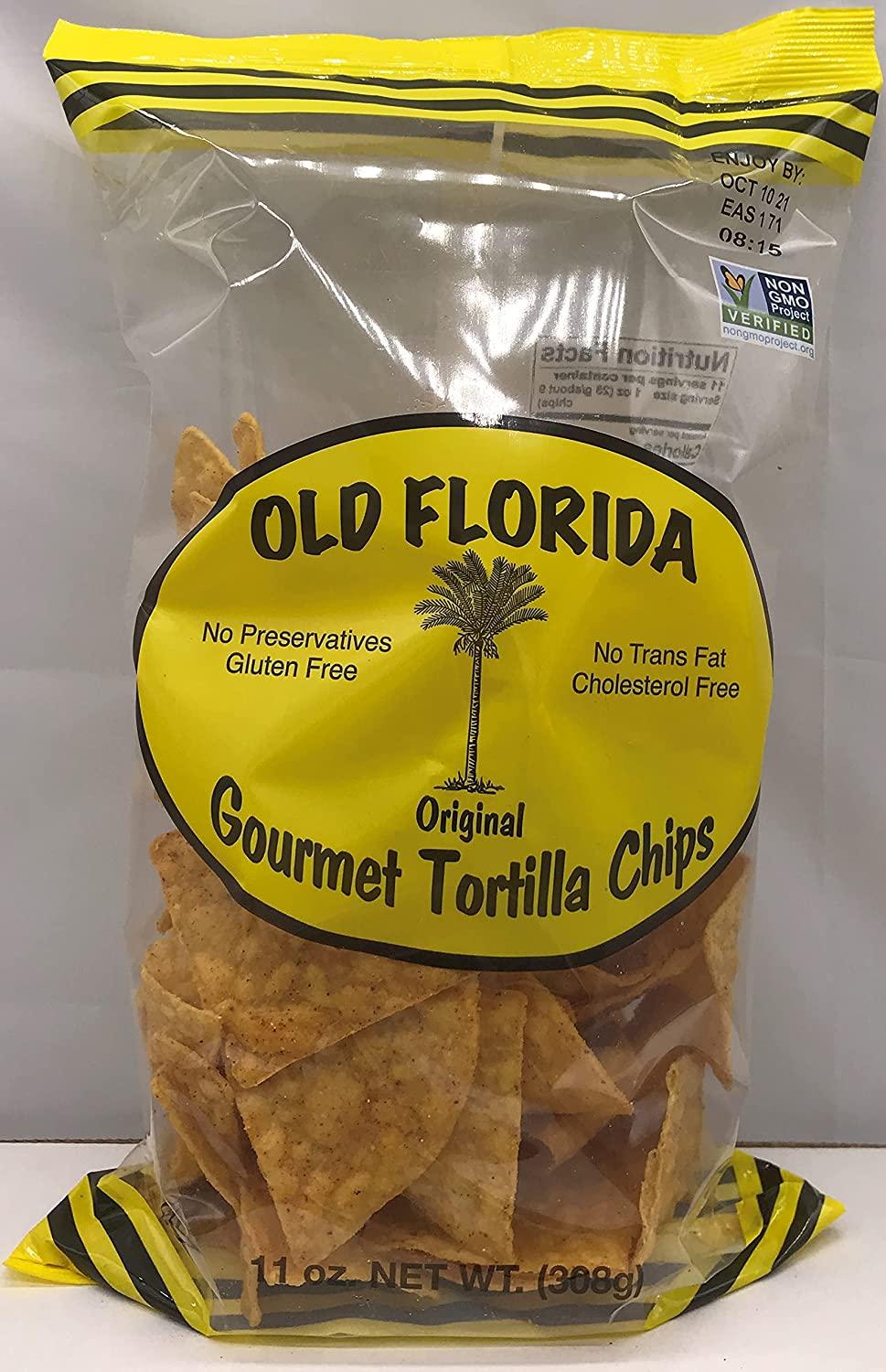 Old Florida Gourmet Original Tortilla Chips 11 OZ - Pack of 2 - Thin ...