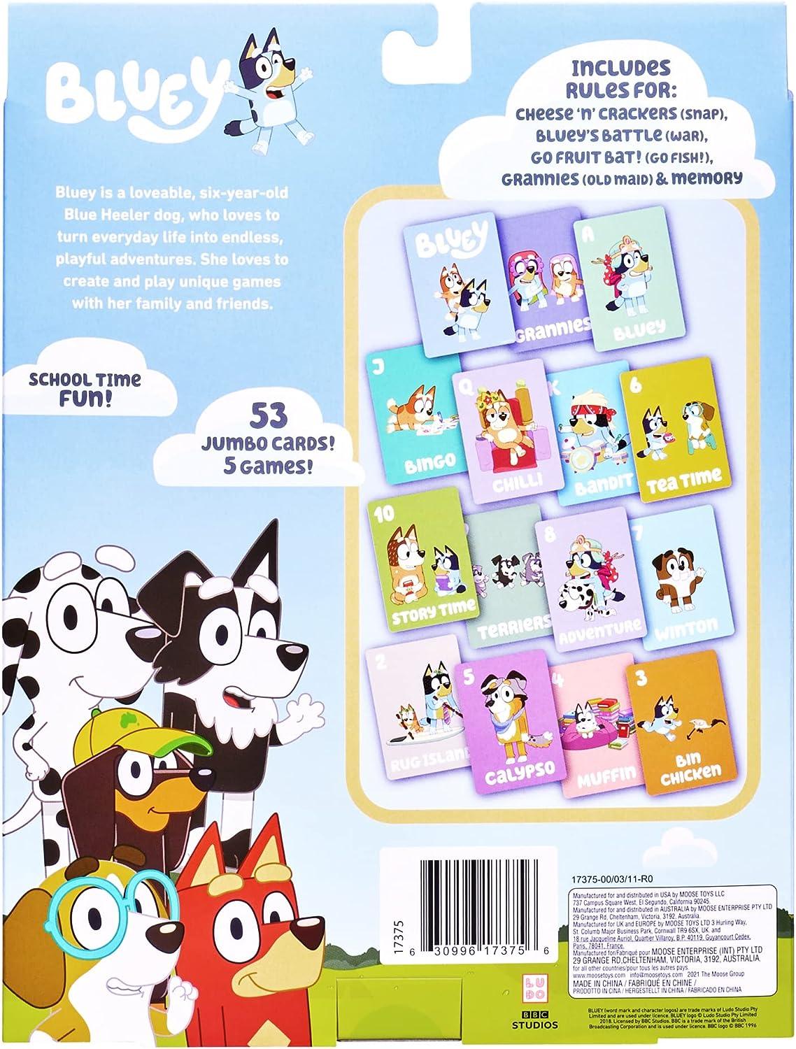 Bluey 5-in-1 Card Games Set with School Friends - 17375 Multicolor ...