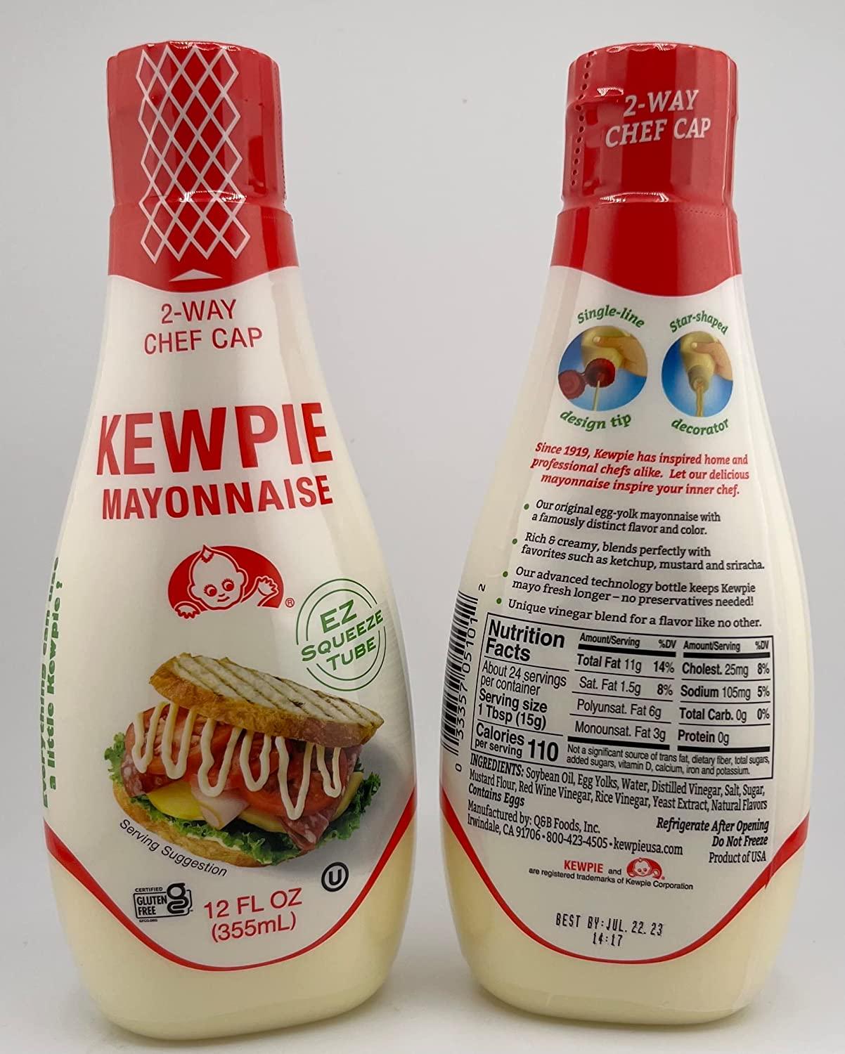 Kewpie Mayonnaise 2 Pack - 12oz Bottles of Japanese Mayo by Inspired ...