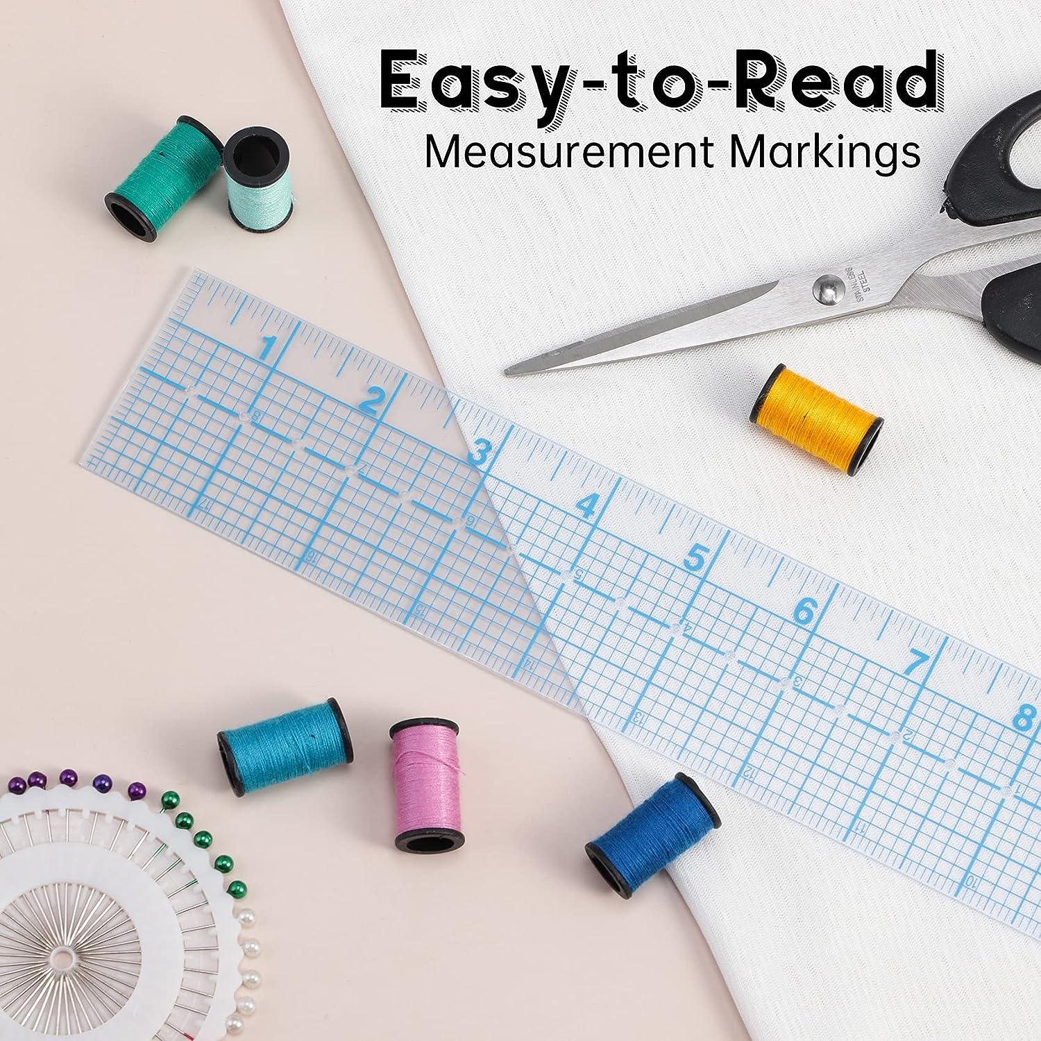 2x18 inch See-Thru Sewing Clear Ruler - Accurate Positioning and ...