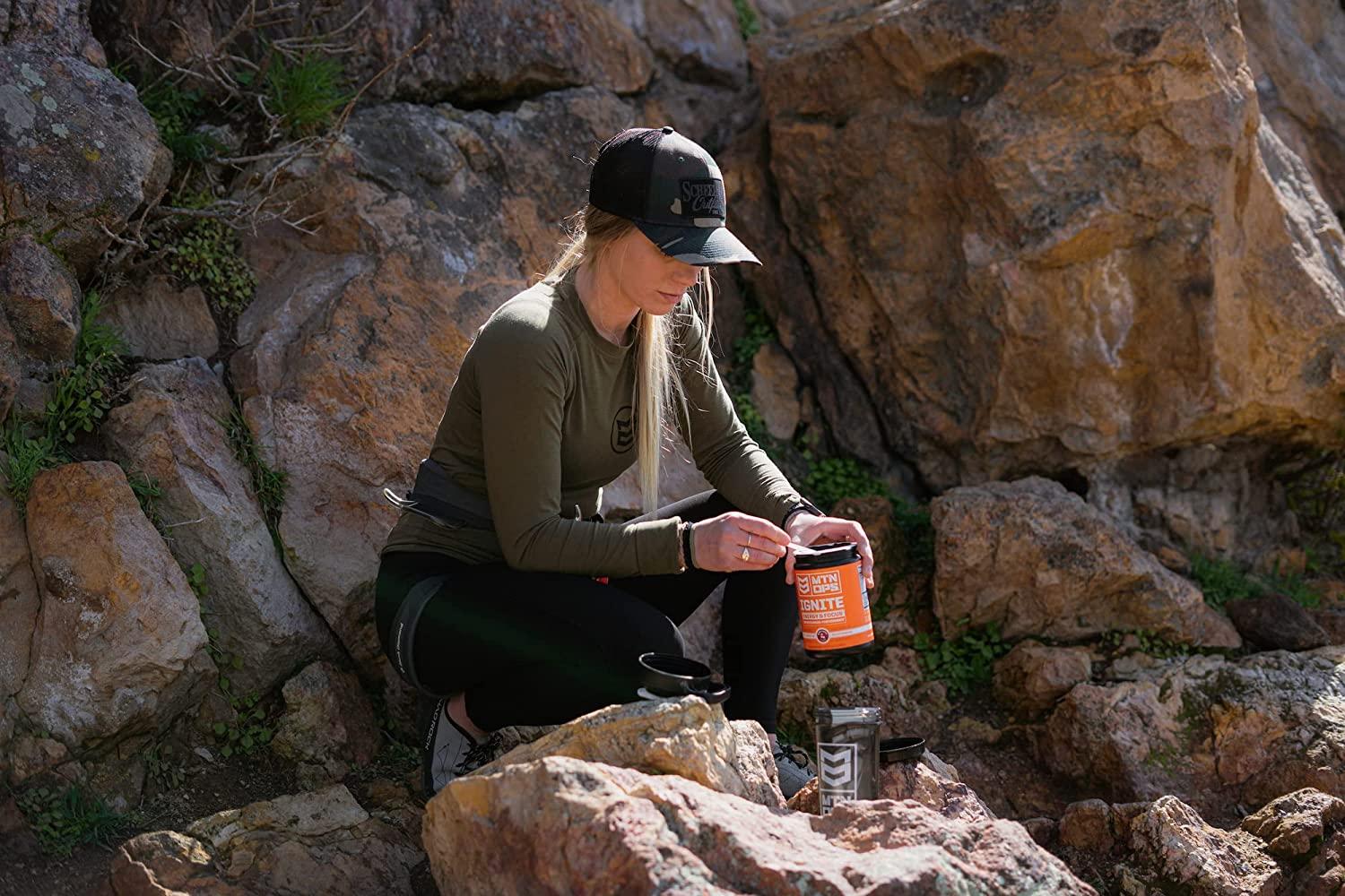 MTN OPS Ignite Energy Drink Mix - Blue Raspberry Lemonade, 45-Serving ...