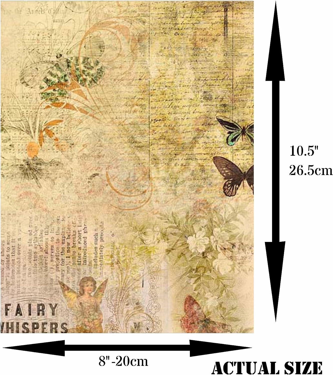 6-Pack Mixed Overlay Rice Paper 8 x 10.5 inch | Mulberry Paper Images ...