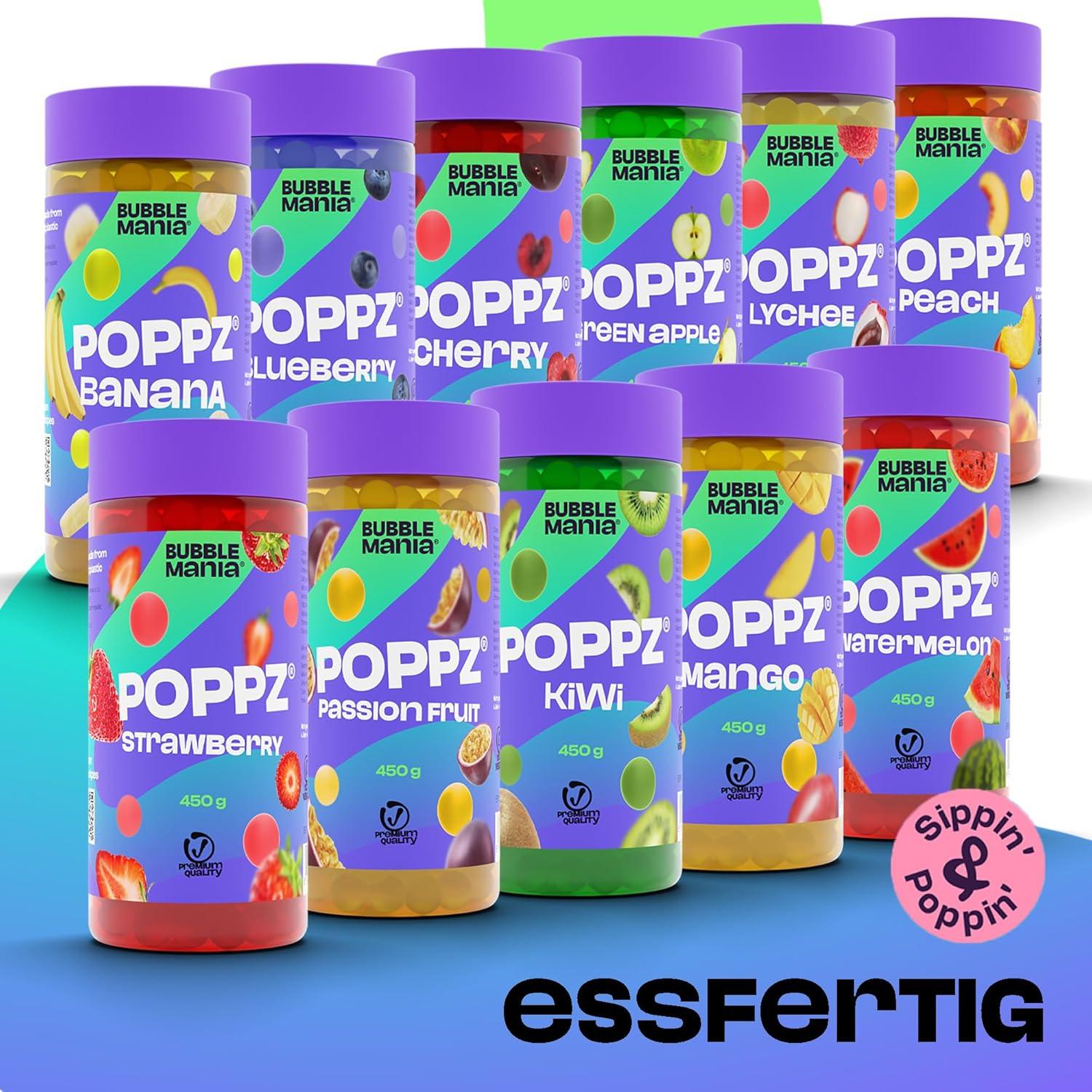 Bubble Mania Bubble Tea Pearls - Vegan & Gluten-Free Popping Boba ...