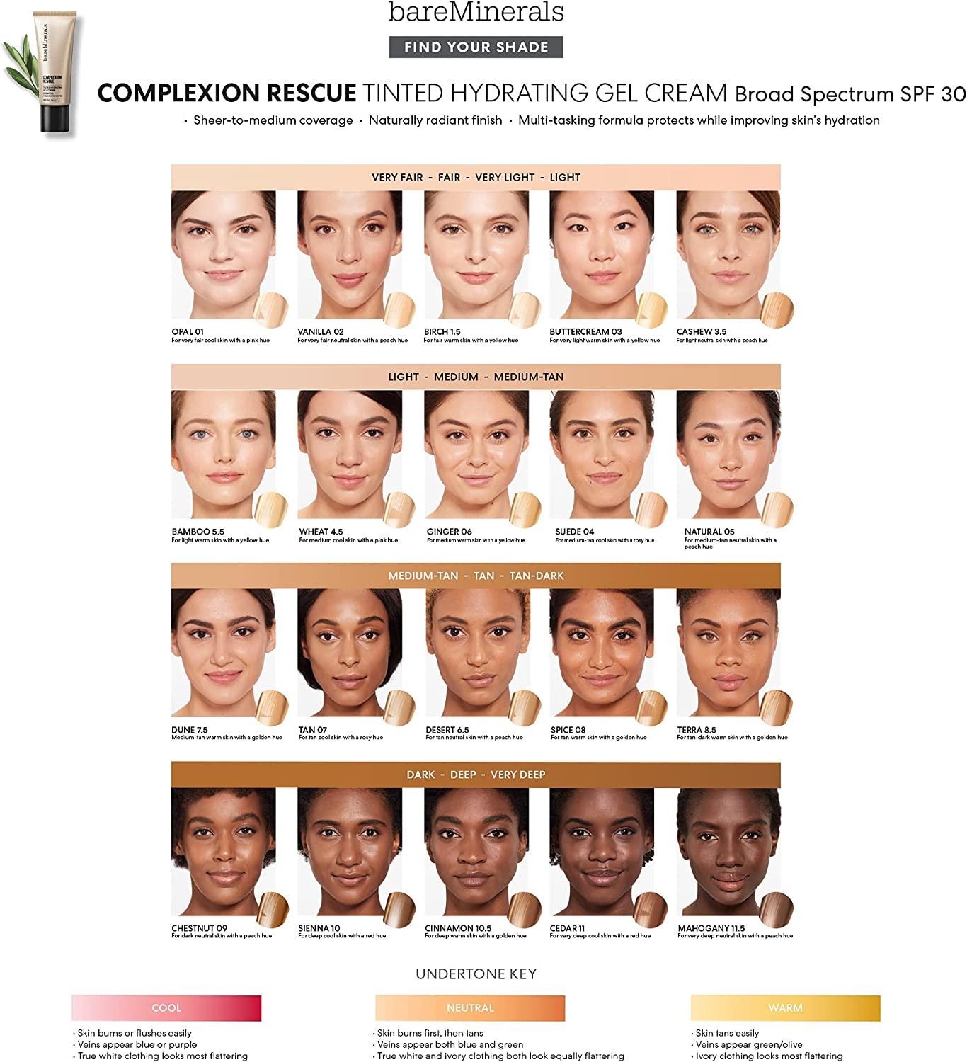 bareMinerals Complexion Rescue Tinted Hydrating Gel Cream SPF 30 1.18 Fl Oz - Ginger 06 ...