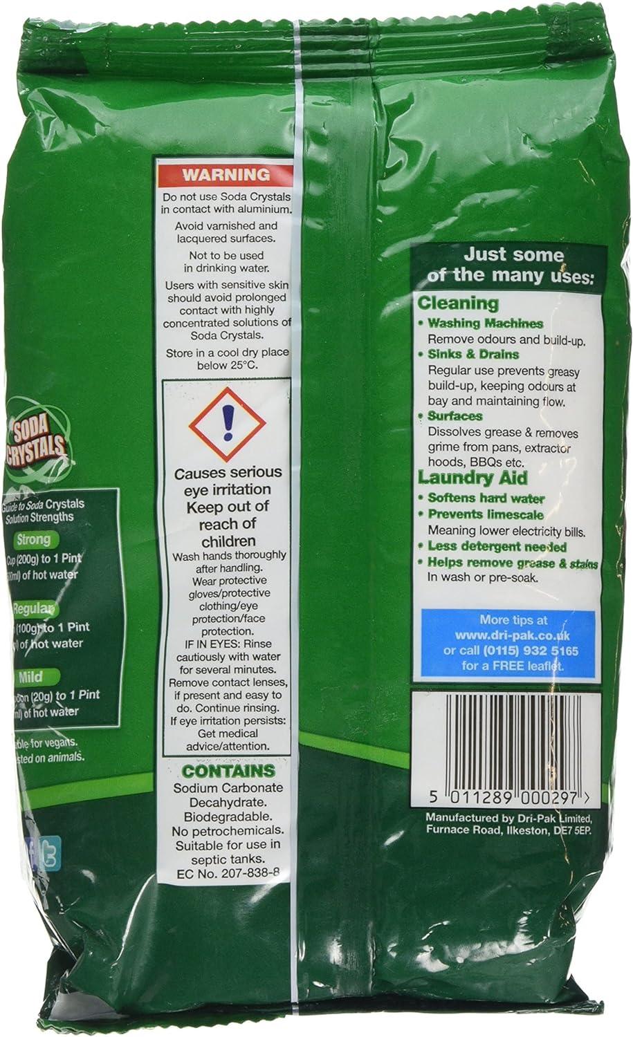 Dri Pak Soda Crystals 1kg - Powerful Cleaning Solution (Pack of 1 ...