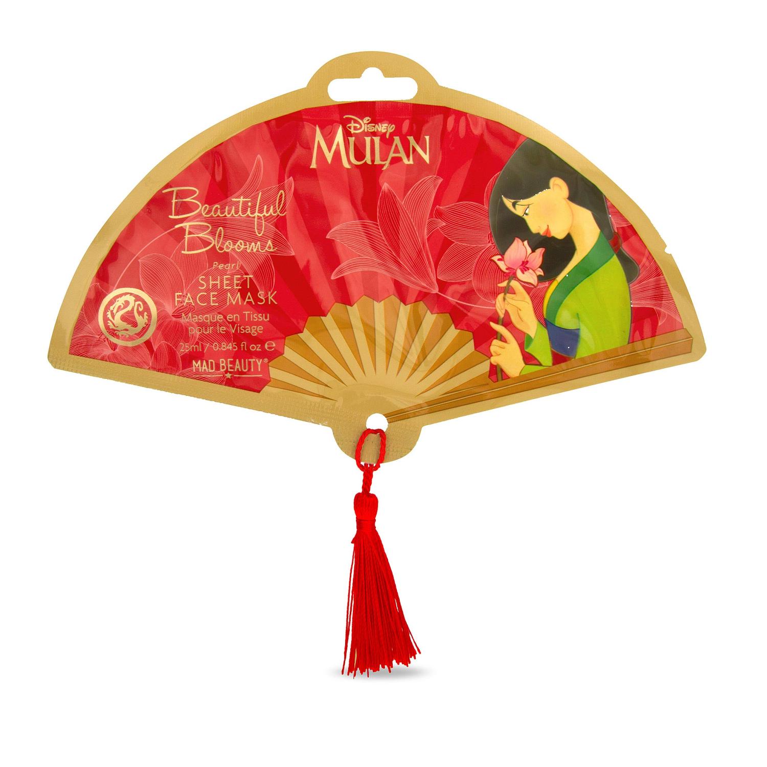 Mad Beauty Disney Princess Mulan Printed Face Mask Pearl Powder Infused ...