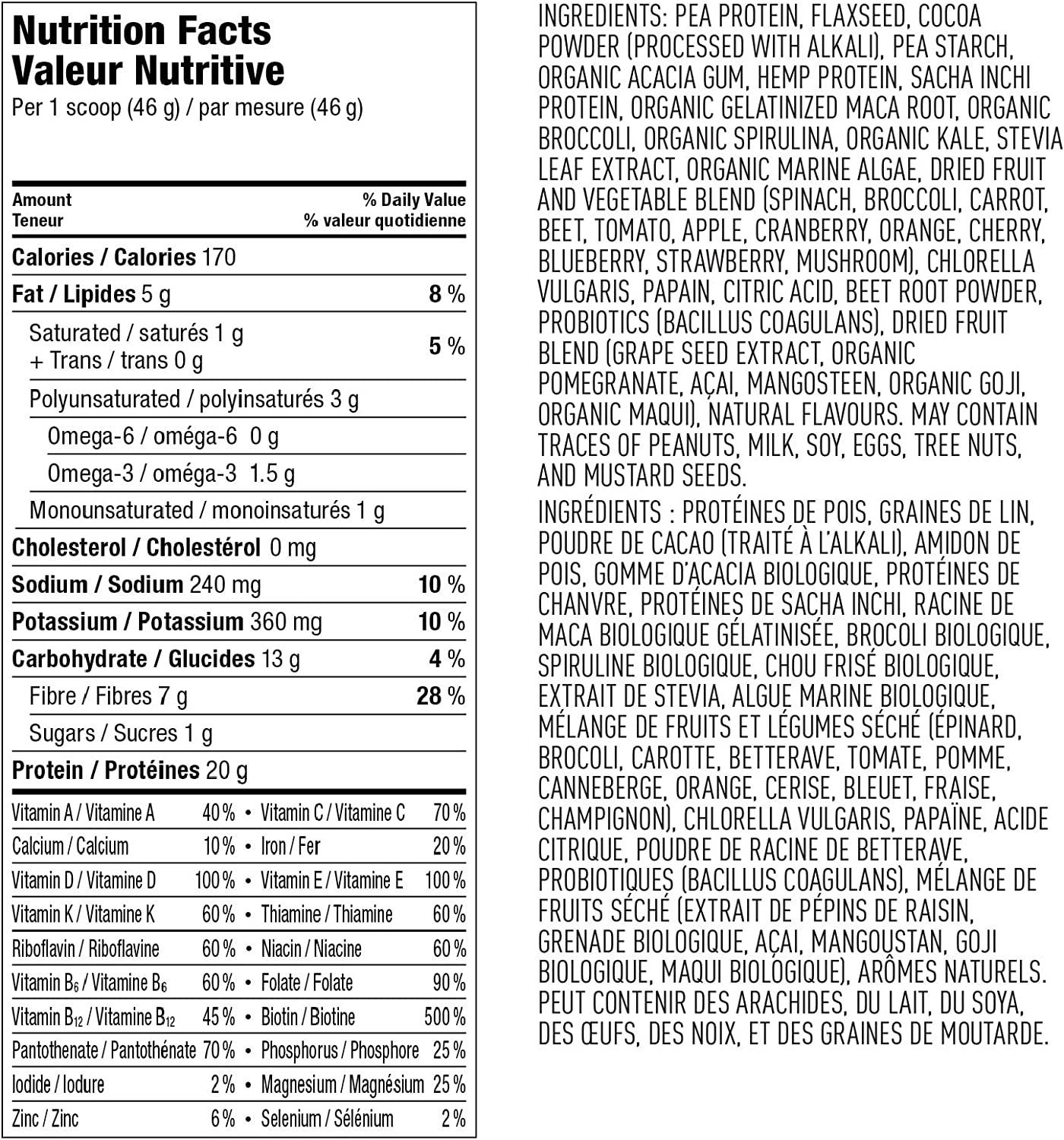 Vega One All-In-One Chocolate Nutritional Shake - Plant Based Vegan ...