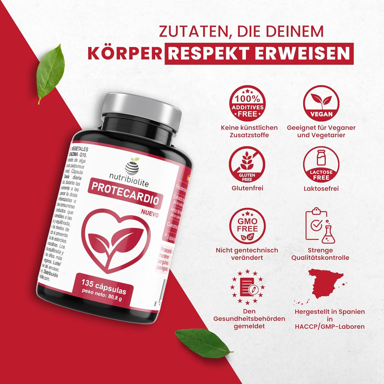 Protecardio Cholesterol Lowering Capsules - 998mg Plant-Based Sterols ...