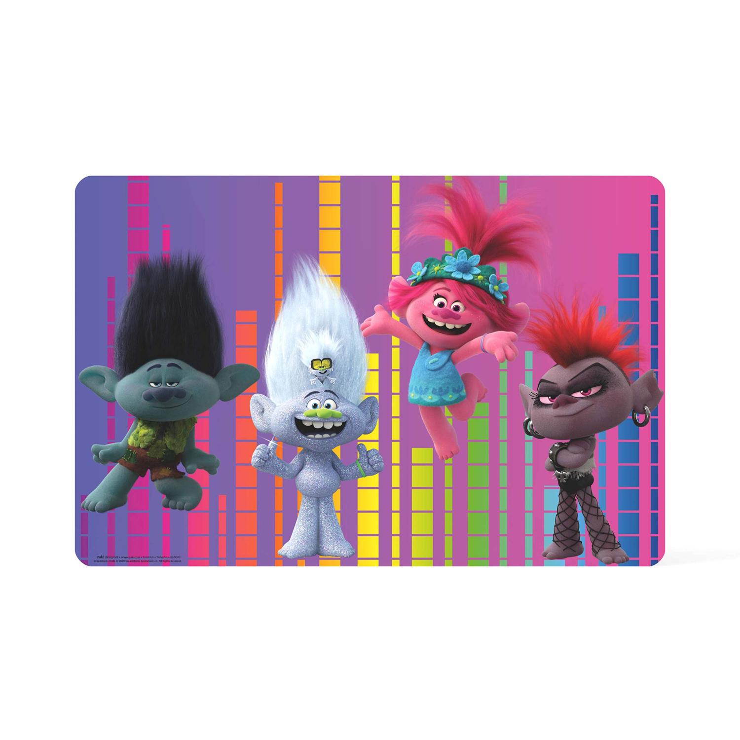 Zak Designs Trolls Placemat: Vibrant and Fun Tableware for Kids | Buy ...