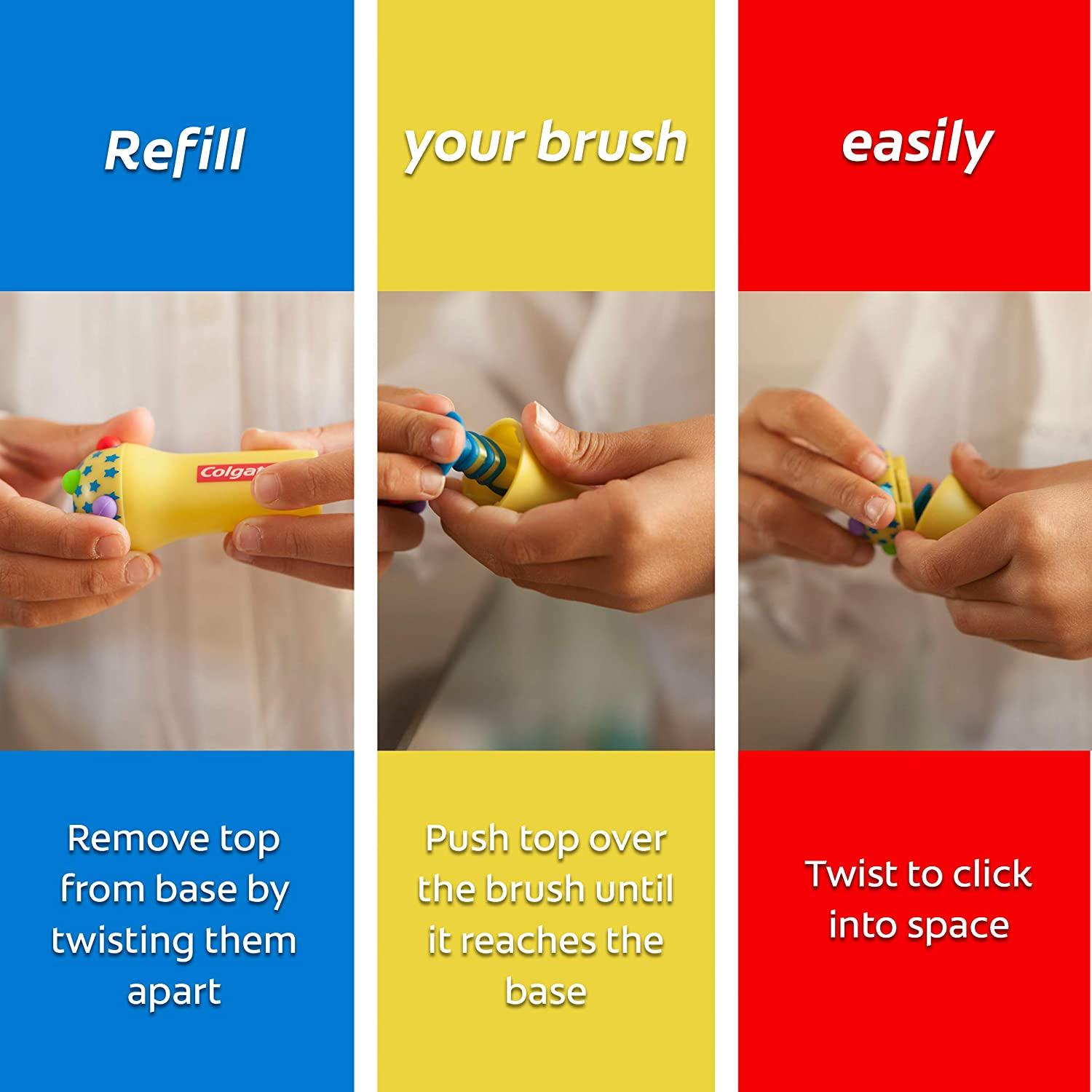 Colgate Magik Smart Toothbrush for Kids - Yellow, 3 Piece Set | Buy Now ...