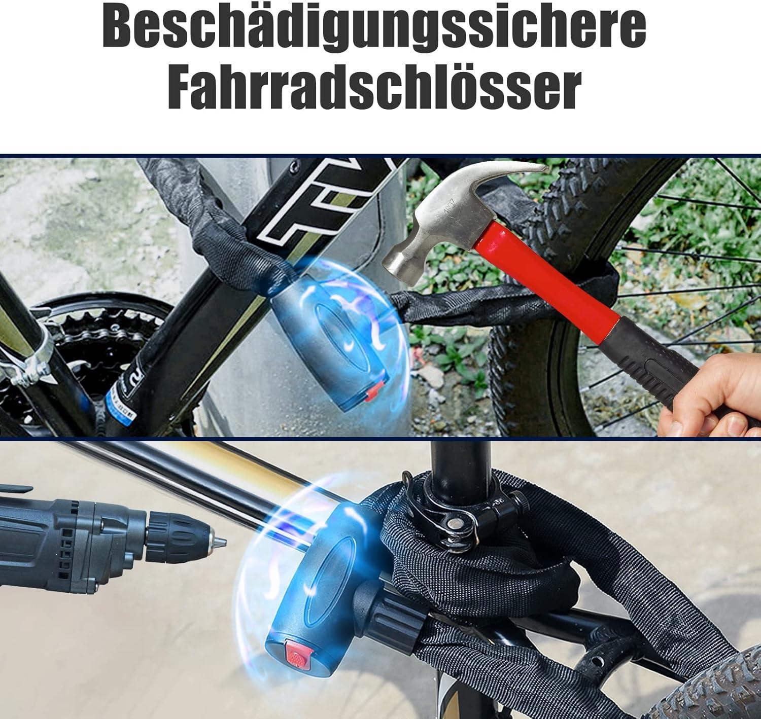 Meisax 120cm High-Safety Bicycle Lock | 6mm Hardened Steel Chain Lock ...