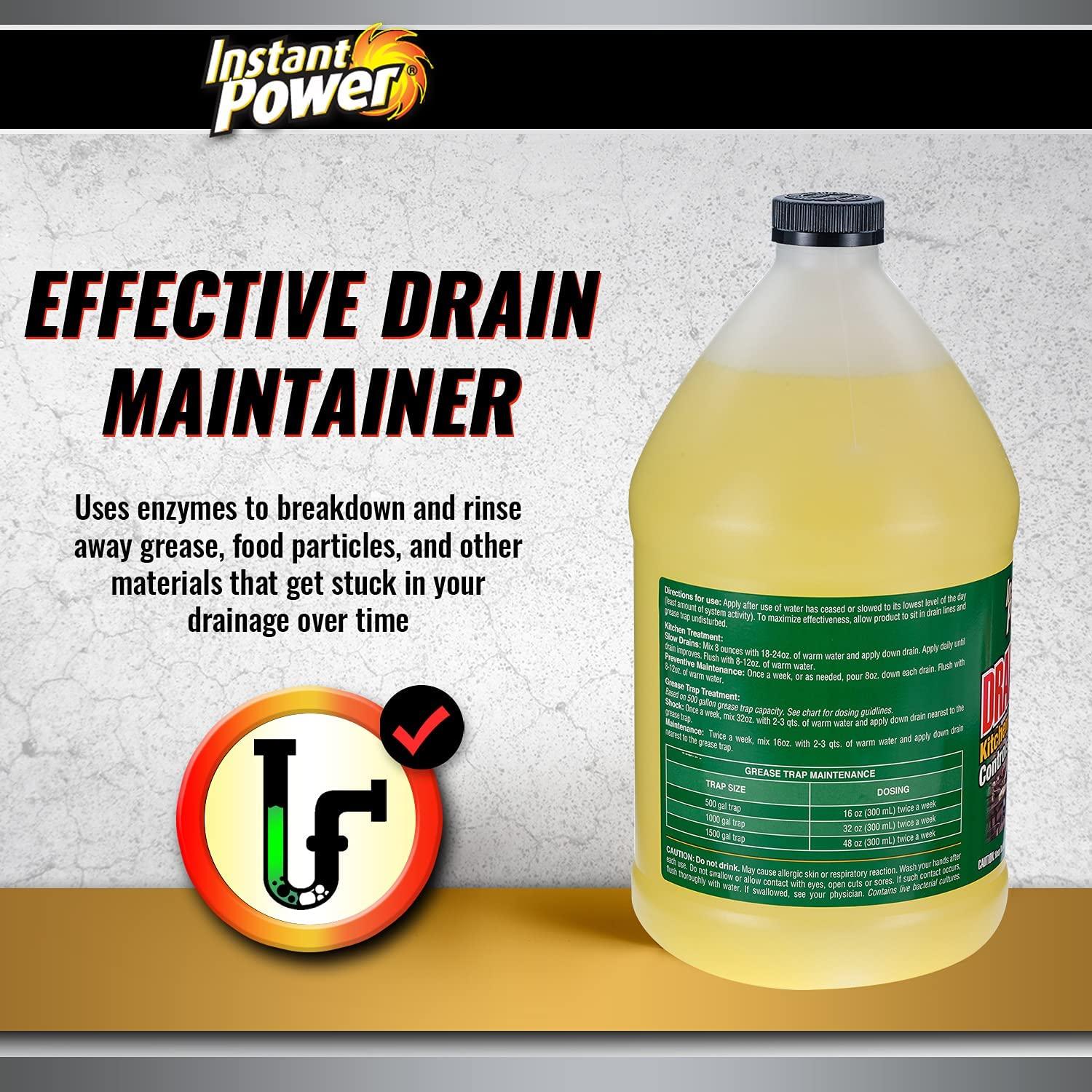 Instant Power Enzyme Drain Cleaner 1-Gallon - Commercial Strength ...