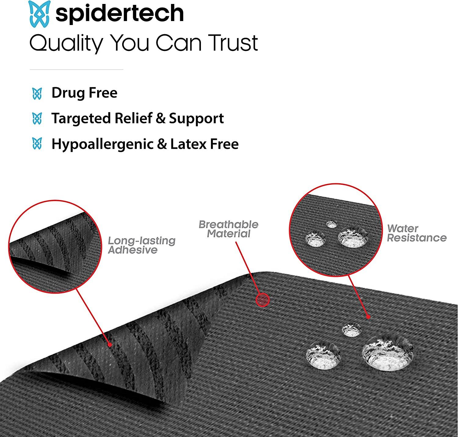 Spidertech Calf & Arch Pre-Cut Kinesiology Tape. Water-Resistant Latex-Free and Easy to use ...