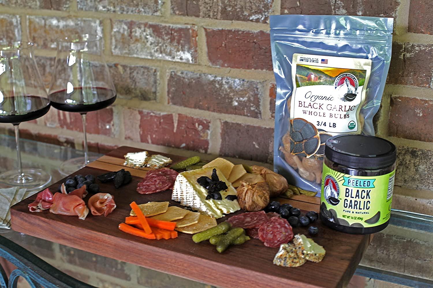 Organic American Black Garlic Whole Bulbs (2 Pack) - Aged & Fermented ...