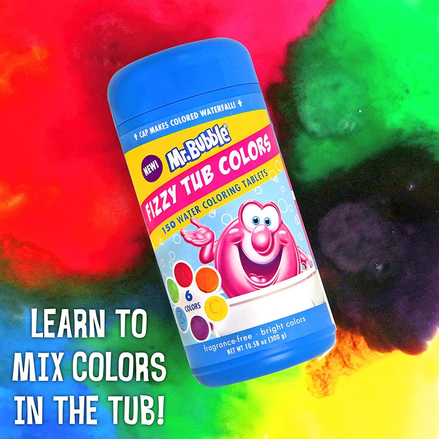 Mr. Bubble Fizzy Tub Colors - 450 Tablets Total (3 Jars, 150 Count Each ...