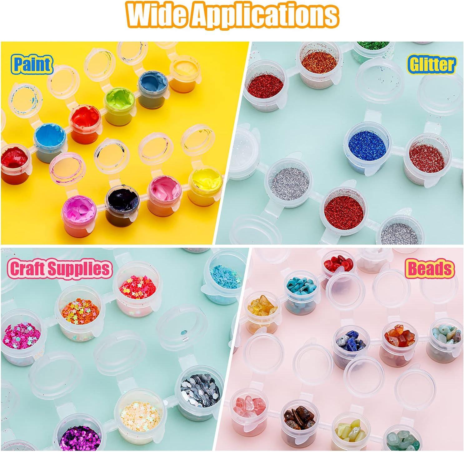 36 Large Empty Paint Pots with Lids - 5ml/0.17oz Acrylic Paint ...