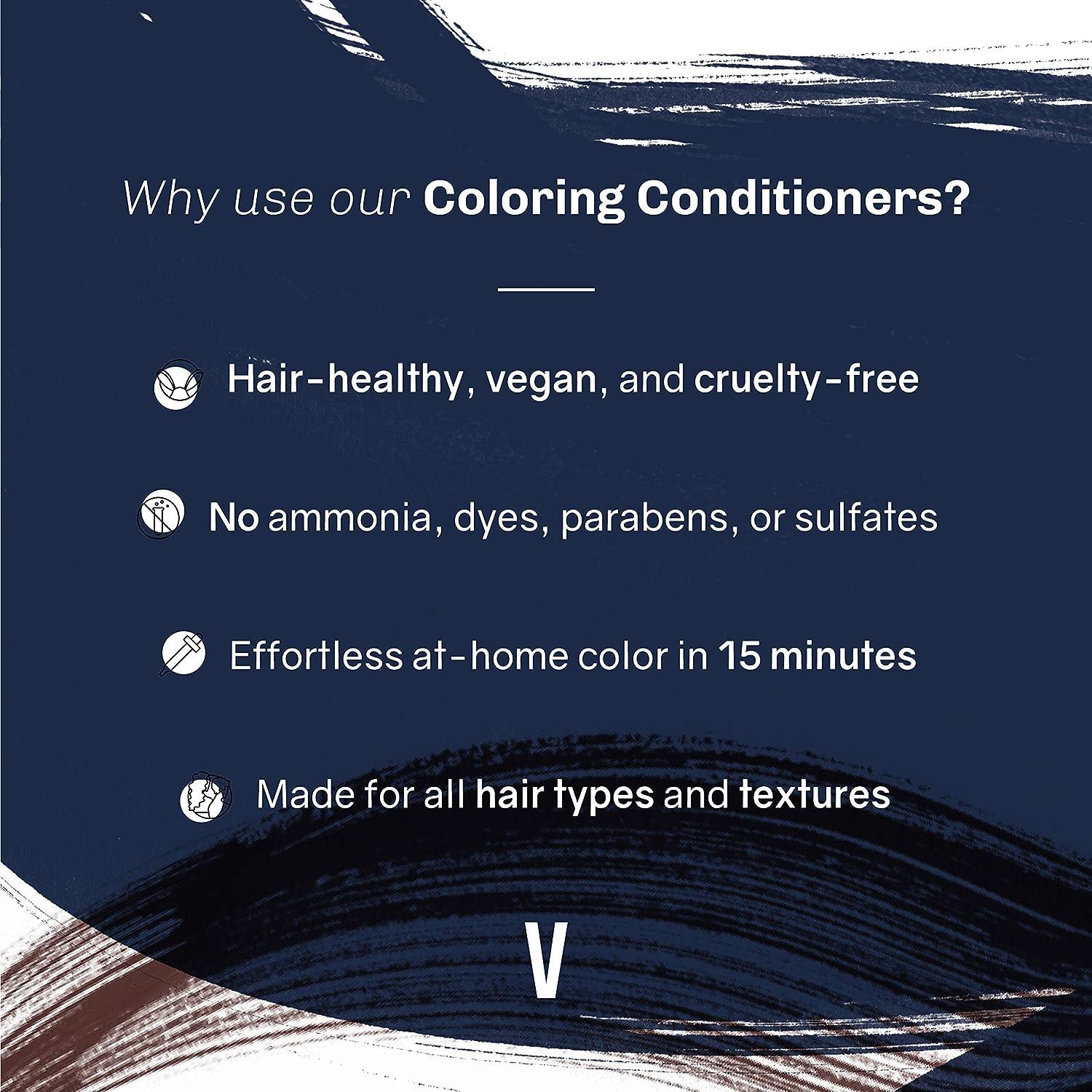oVertone Blue for Brown Hair Semi-Permanent Color Deposit Conditioner ...