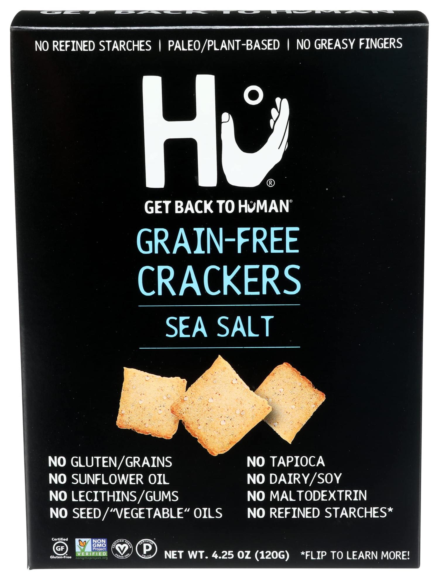 Hu Kitchen Sea Salt Crackers - 4.25 OZ | Vegan & Paleo Friendly | Buy ...
