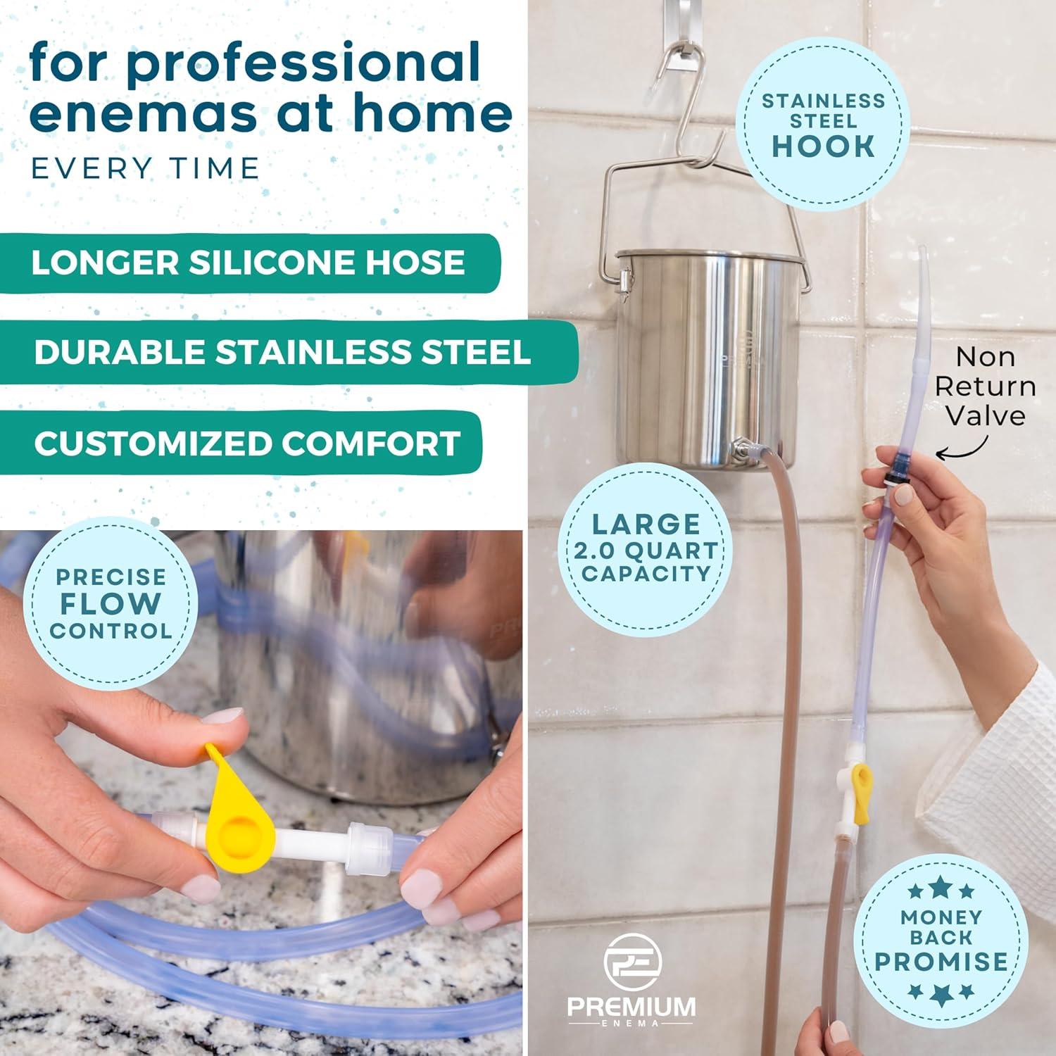 Stainless Steel Coffee Enema Bucket Kit - Reusable Organic Home Colonic ...