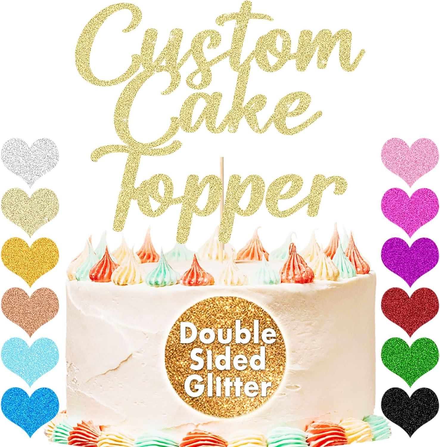 Personalised Cake Topper Custom Happy Birthday Cake Topper Wedding Cake ...