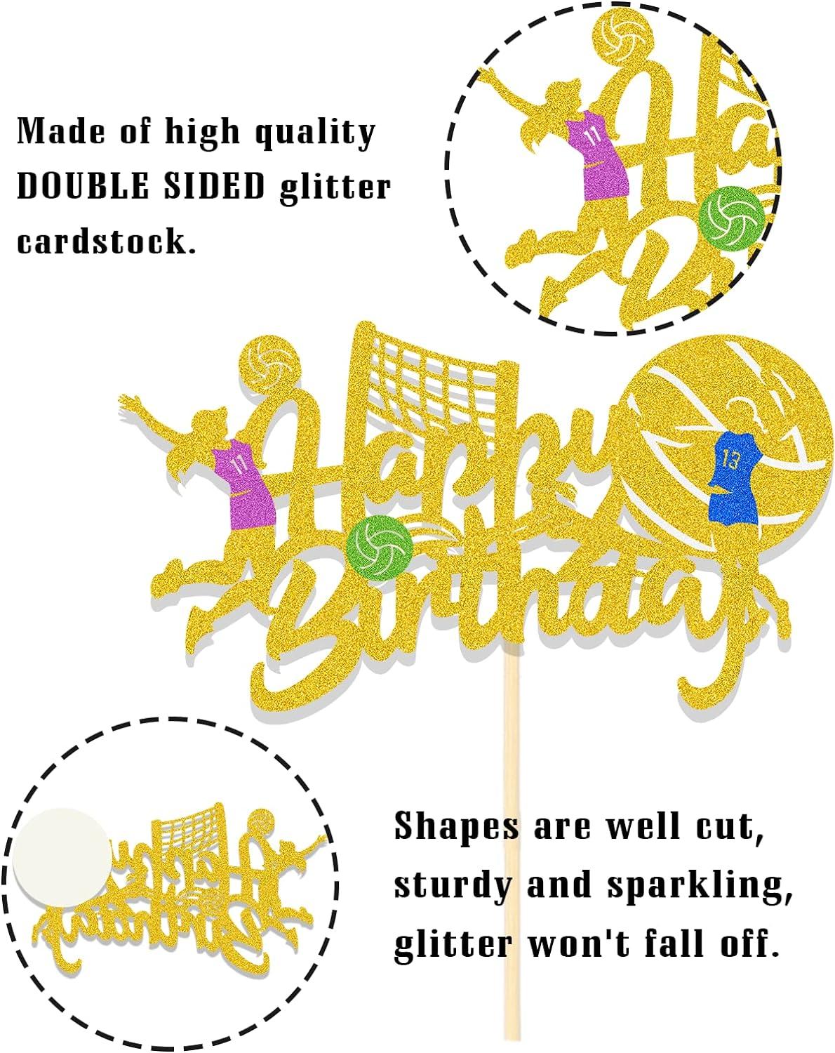 WishFirst Volleyball Cake Topper Girls Volleyball Player Cake ...