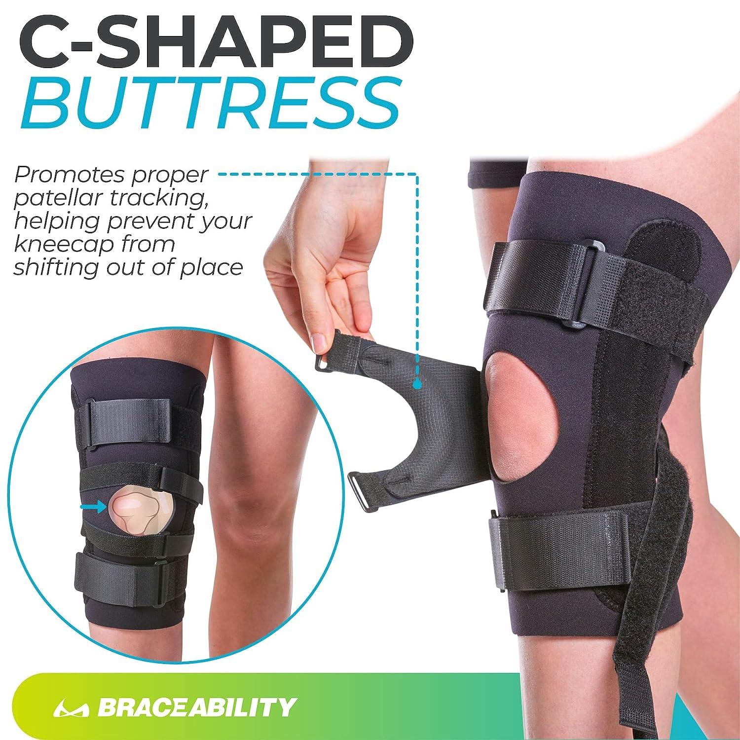 BraceAbility J Patella Knee Brace - Lateral Stabilizer for Dislocated ...