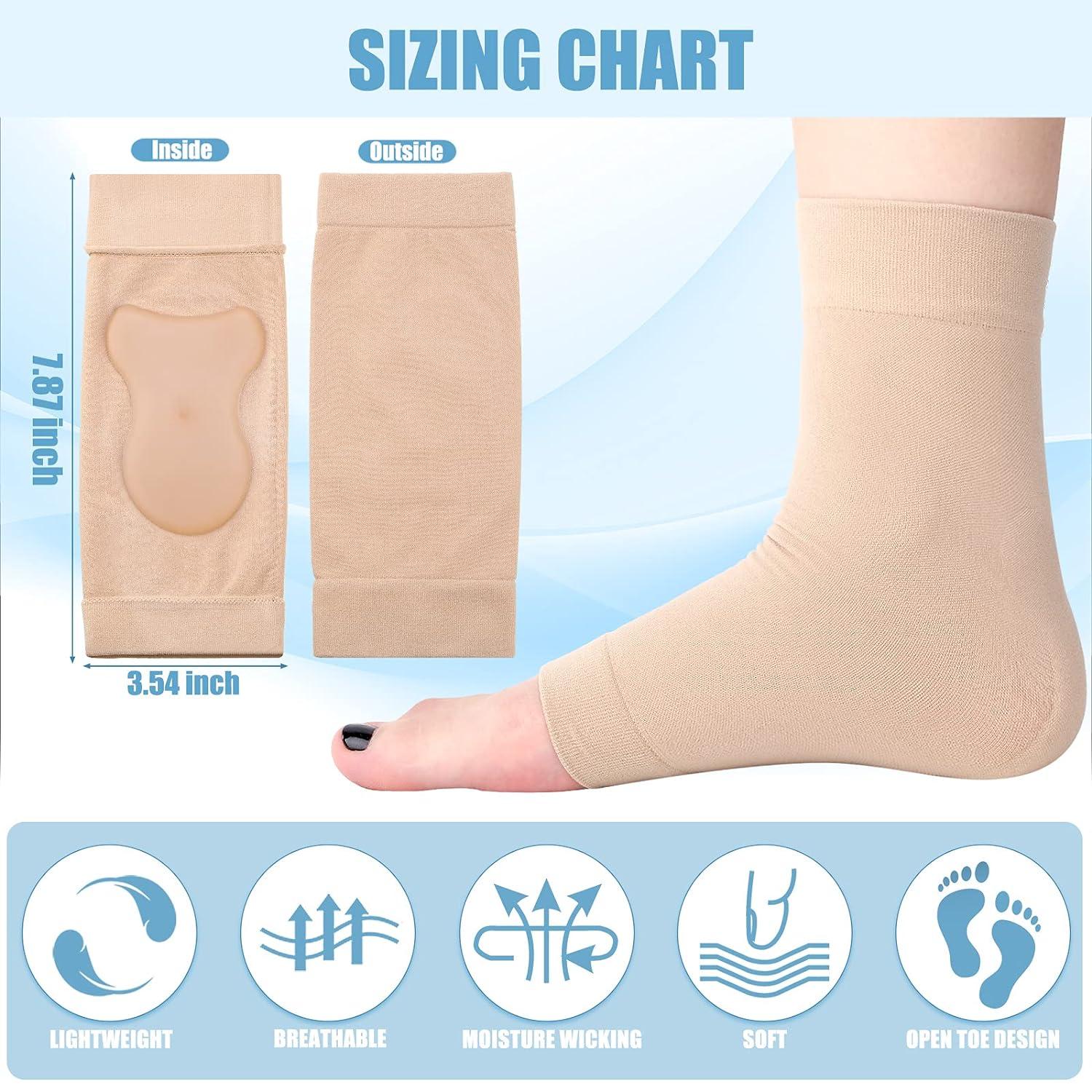 Eurzom 2 Pairs Heel Gel Sleeve for Achilles Tendonitis & Plantar ...
