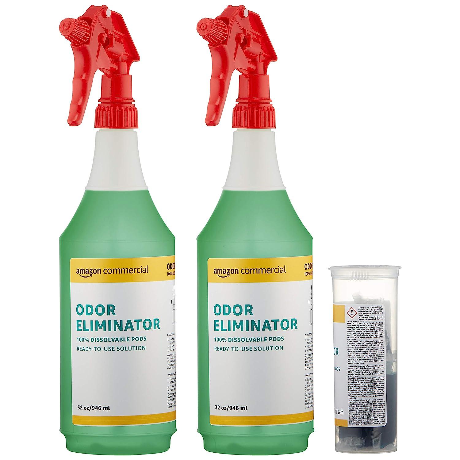 AmazonCommercial Dissolvable Odor Eliminator Kit | 2 Sprayer Bottles ...