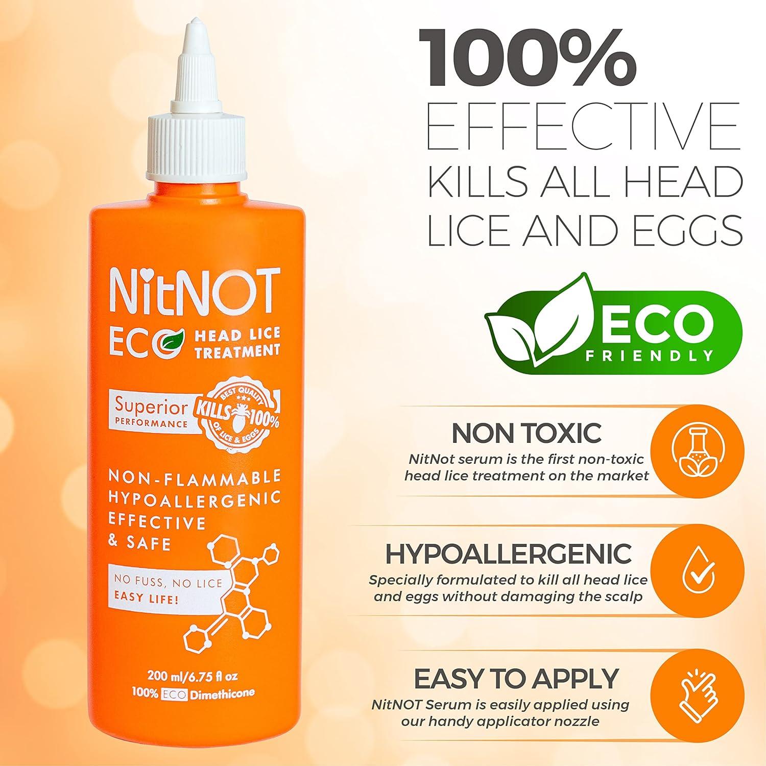 NitNOT Headlice Treatment - 100% Effective Lice & Nit Treatment Lotion ...