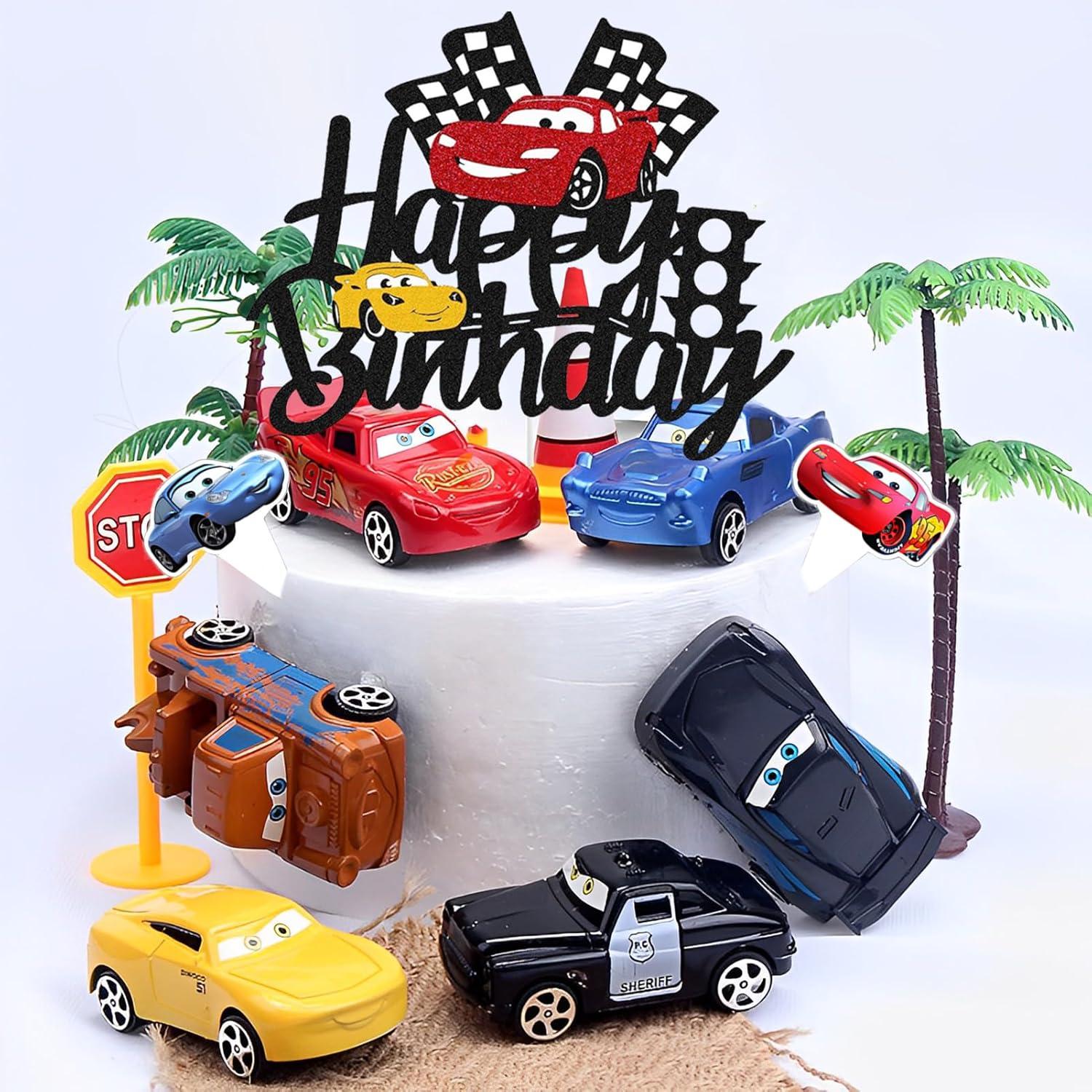 31-Piece Cars Cake Decoration Set | 25 Auto Cake Toppers & 6 Car Toys | Perfect for Kids ...