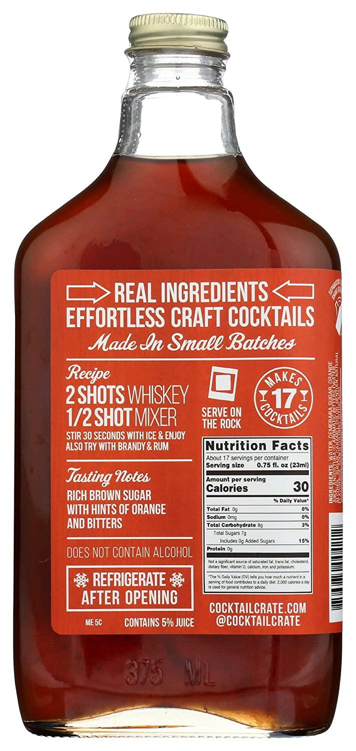 Cocktail Crate, Craft Cocktail Mixer, Classic Old Fashioned, 12.7 Fl Oz